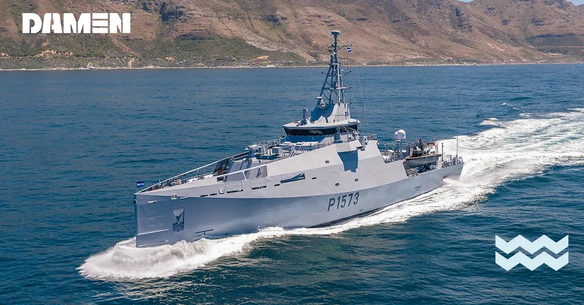 Damen Cape Town has delivered the third vessel to the SA navy - Damen