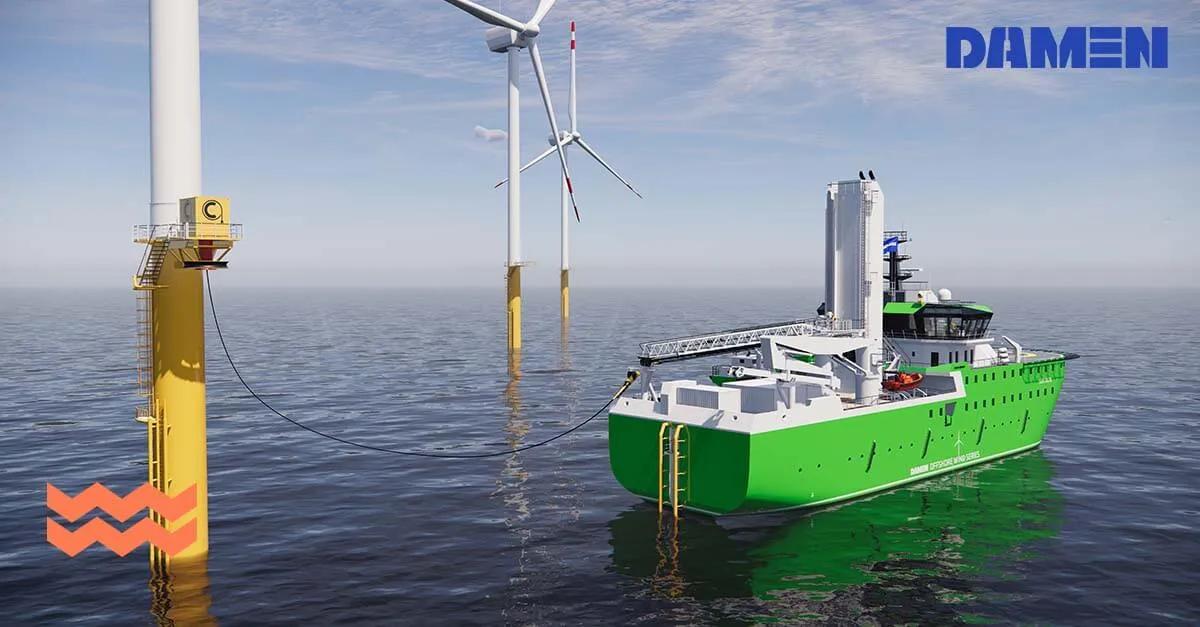 Damen introduces fully electric SOV with offshore charging - Damen