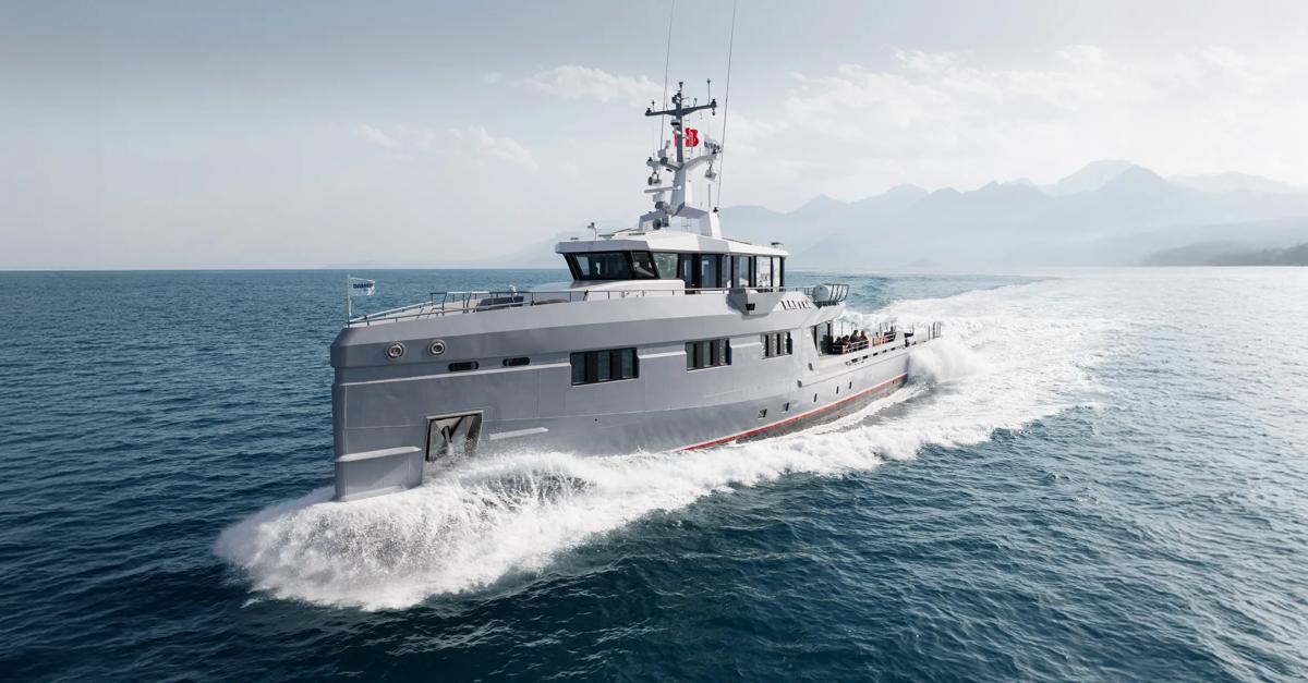 53-metre Yacht Support RAFTER Departs to Join Her Owner’s Fleet