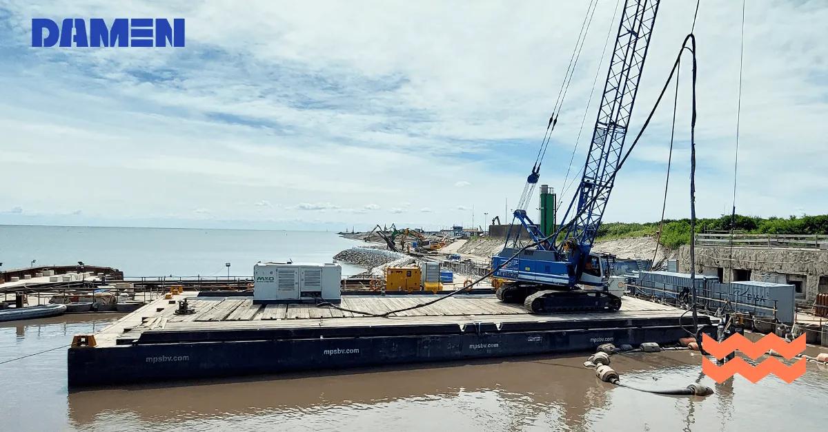 Creating a building pit for a scouring pumping station - Damen