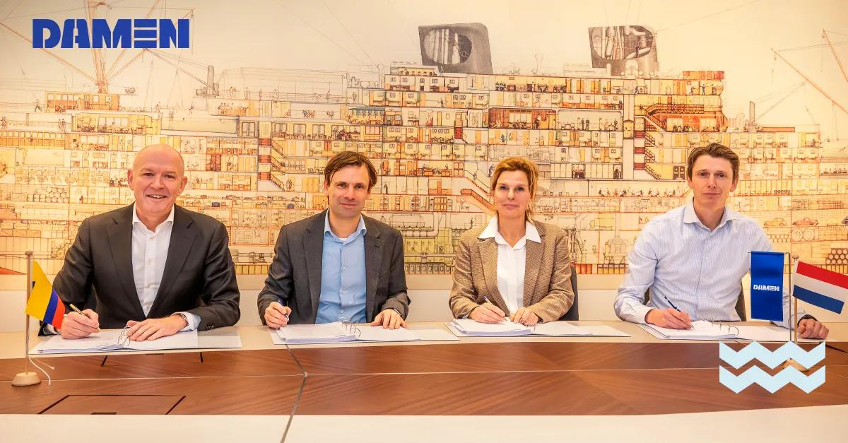 Damen Naval signs contract with Nevesbu for Colombian PES Frigate - Damen