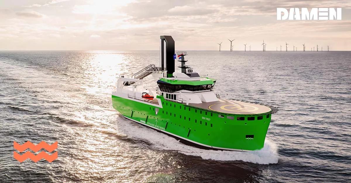 Introducing fully electric SOV for offshore wind farm - Damen