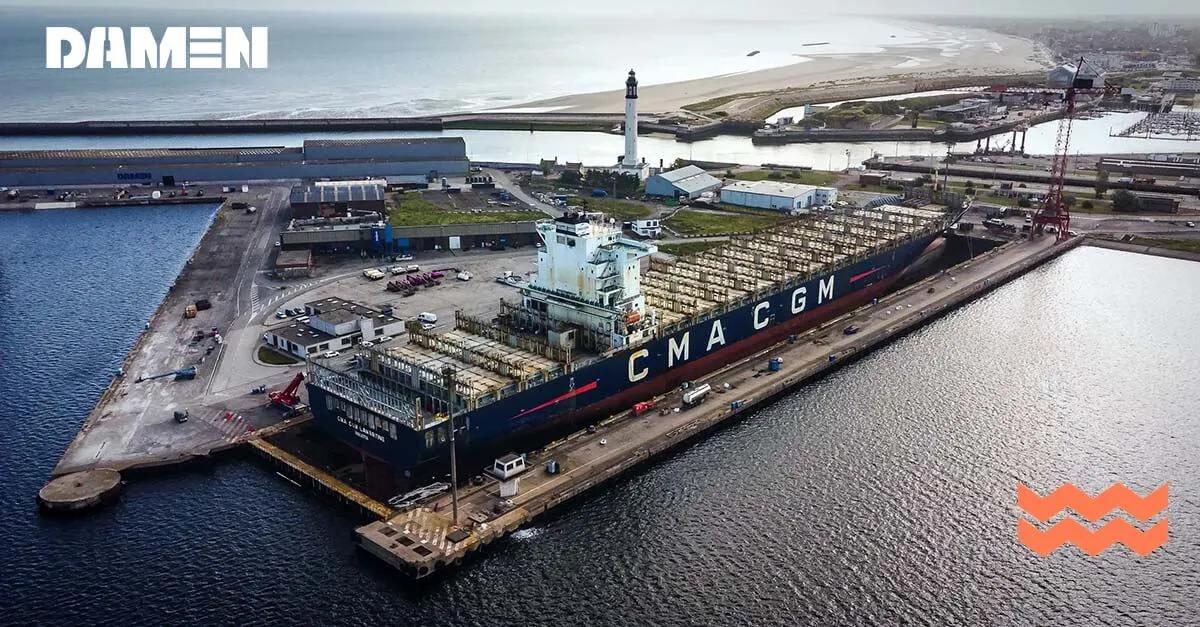 Damen and CMA CGM to boost container ship efficiency - Damen